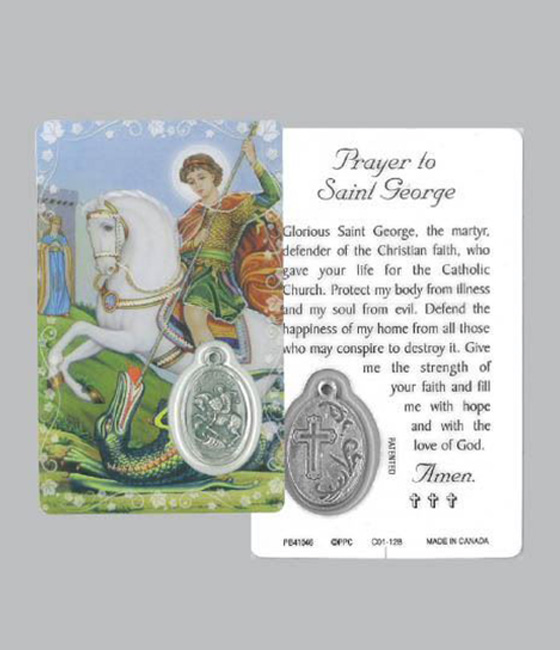 Saint George Holy Card & Medal - Christian Corner